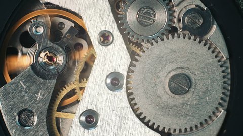 Opened Hand Watches Moving Mechanism Macro Stock Footage Video (100% ...
