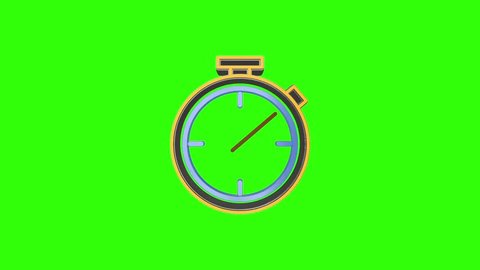 Stopwatch Animated Icon Clock Moving Arrows Stock Footage Video (100% ...