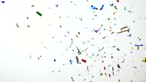 animated 3d white confetti falling Stock Footage Video (100% Royalty ...