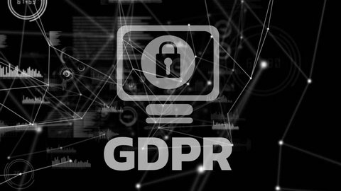 Gdpr Against Animated Safety Icons Background Stock Footage Video (100% ...