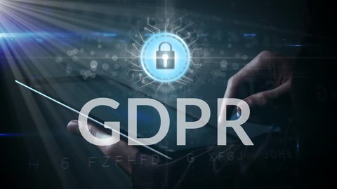 Gdpr Against Animated Safety Icons Background Stock Footage Video (100% ...