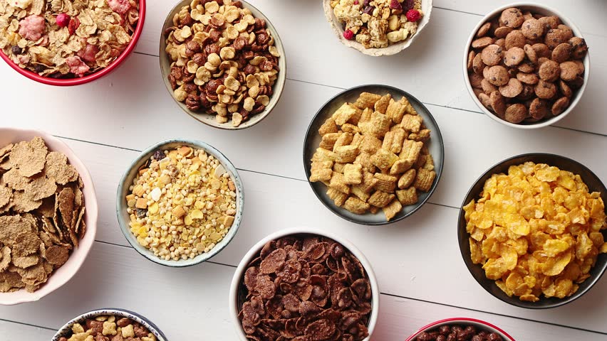 Assortment of Different Kinds Cereals : vidéo de stock (100 % libre de ...
