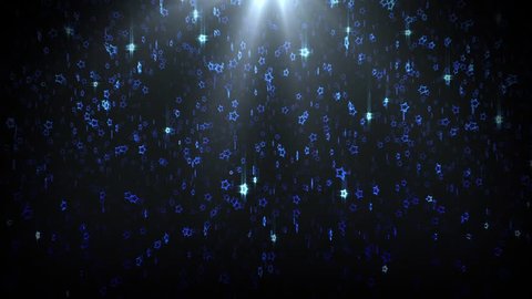 Blue Glowing Stars Rain Stock Footage Video (100% Royalty-free ...