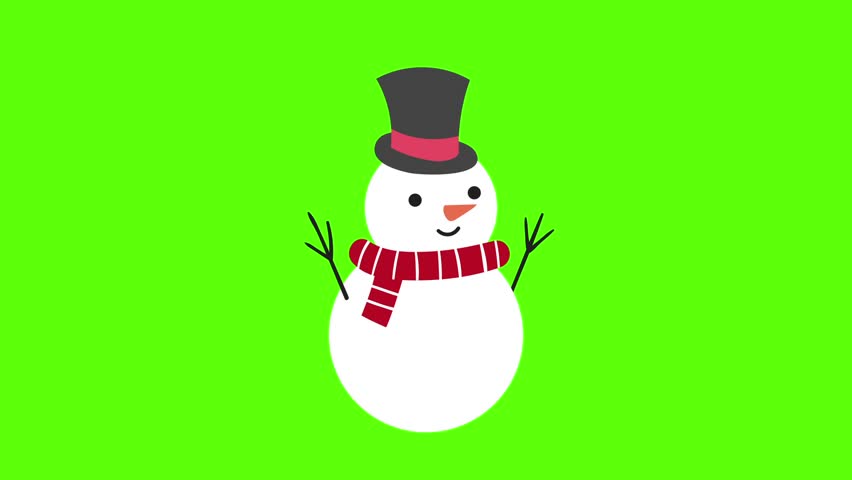 snowman animation green background Stock Footage Video (100% Royalty ...