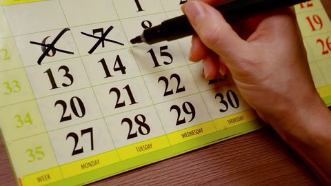 Calendar crossed off days Stock Video Footage - 4K and HD Video Clips ...