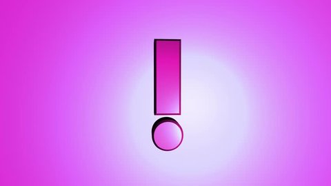 Rotating Exclamation Point Symbol Animation Icon Stock Footage Video ...