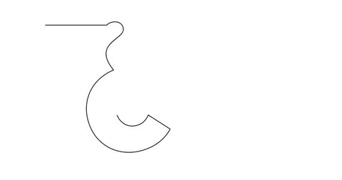 Continuous Line Drawing Alphabet Letter Label Stock Footage Video (100% ...