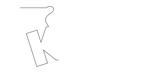 Continuous Line Drawing Alphabet Letter Label Stock Footage Video (100% ...