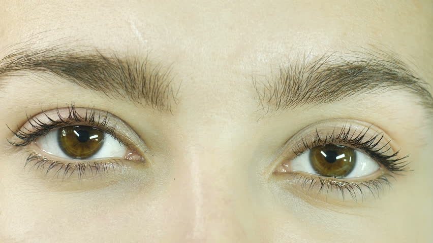 Close-up Female Eyes Look Around, Stock Footage Video (100% Royalty ...