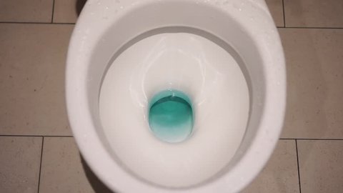 Man Peeing Toilet Bowl Restroom Stream Stock Footage Video (100% ...