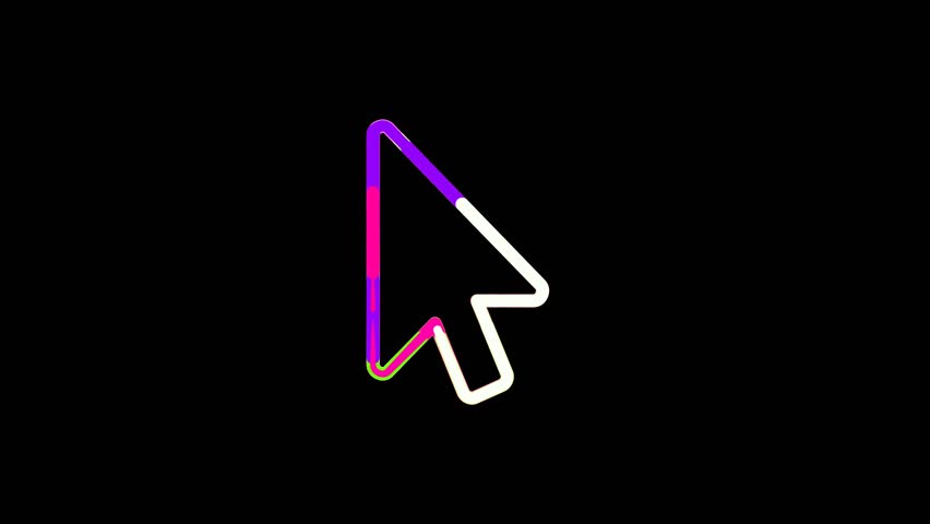 Symbol Mouse Pointer Blue Electric Glow Stock Footage Video (100% ...