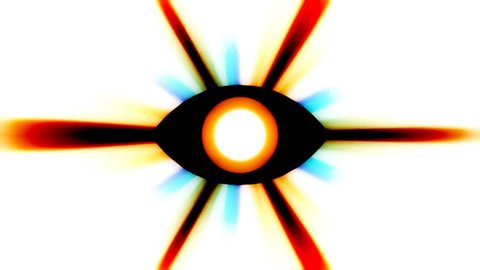 Scary Nightmarish Eye Inverted Colors Rotating Stock Footage Video (100 ...