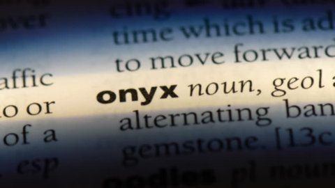 Onyx Word Dictionary Onyx Concept Stock Footage Video (100% Royalty ...