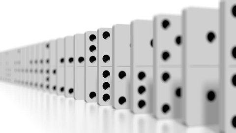 3d Rendering Domino Effect Animation Falling Stock Footage Video (100% ...