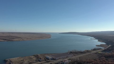 Blue Colors River Danube Clear Sky Stock Footage Video (100% Royalty ...