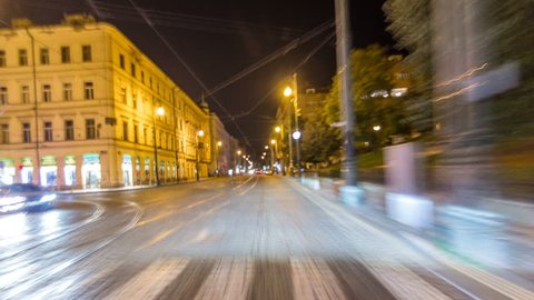 Drive Fast Speed Night Streets Downtown Stock Footage Video (100% ...