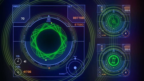 4k Radar Gps Signal Tech Screen Stock Footage Video (100% Royalty-free ...