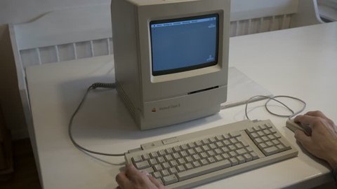 old computer turn on off green Stock Footage Video (100% Royalty-free ...