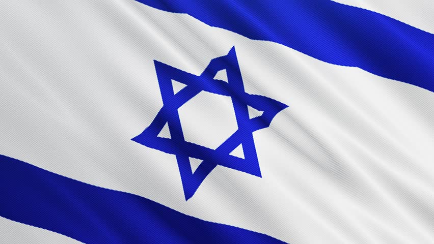 Israel, Jewish Flag is Waving Stock Footage Video (100% Royalty-free ...