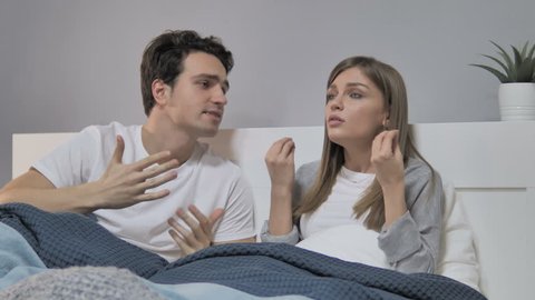 Fighting Unhappy Young Couple Arguing While Stock Footage Video (100% ...