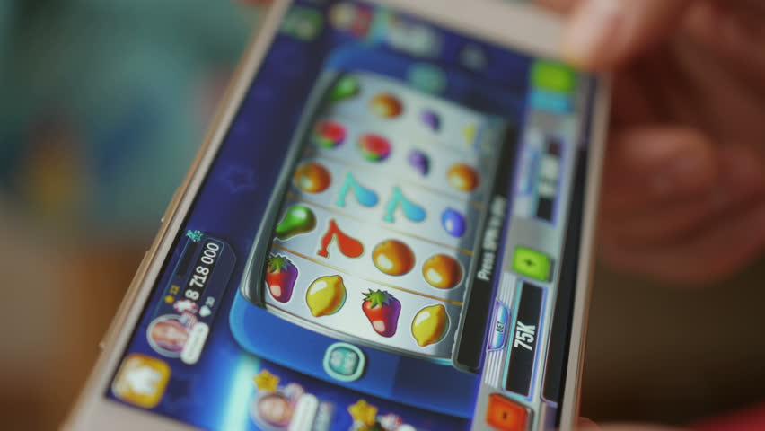 Casino Slot Machine App On Stock Footage Video (100% Royalty-free ...