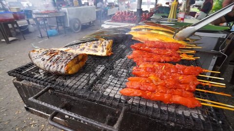 Footage Famous Sabah North Borneo Grilled Stock Footage Video (100% ...