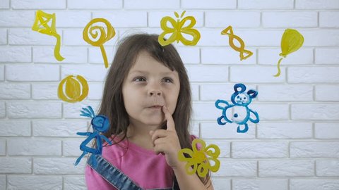 Wishing Child Little Girl Wants Candy Stock Footage Video (100% Royalty ...