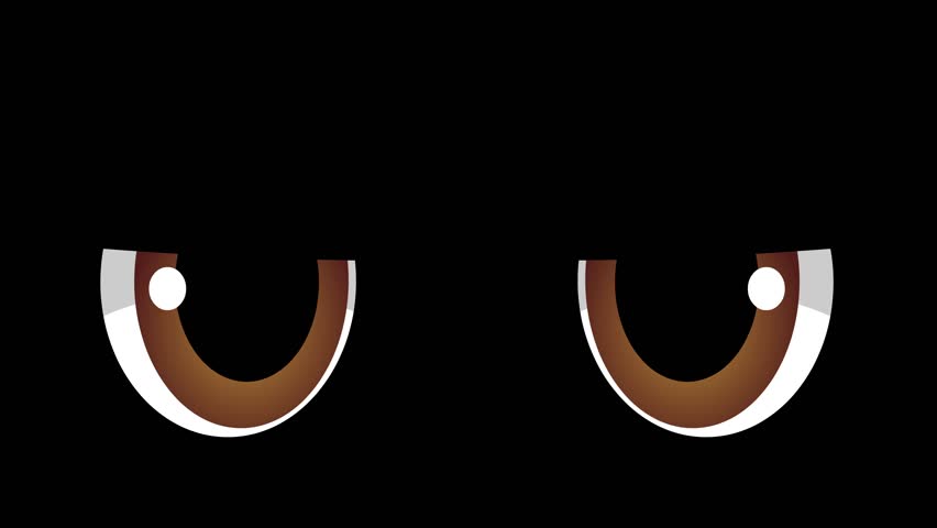 cartoon eyes on dark background looping Stock Footage Video (100% ...