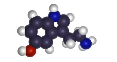 3d Chemical Structure Serotonin Molecule 5ht Stock Footage Video (100% ...