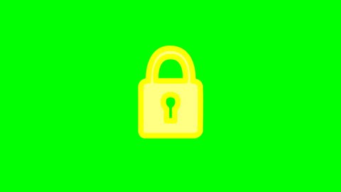 lock closing animation security concept green Stock Footage Video (100% ...
