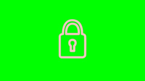 lock closing animation security concept green Stock Footage Video (100% ...