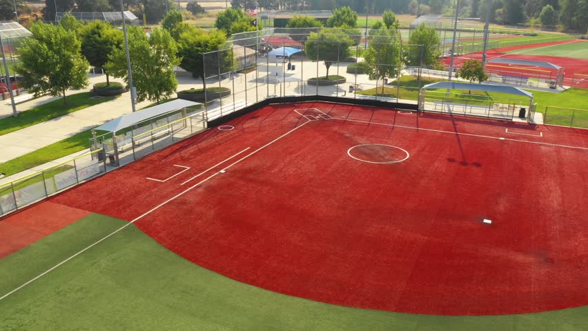 aerial view american baseball field Stock Footage Video (100% Royalty ...