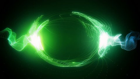 Abstract Green Cyan Futuristic Scifi Plasma Stock Footage Video (100% ...