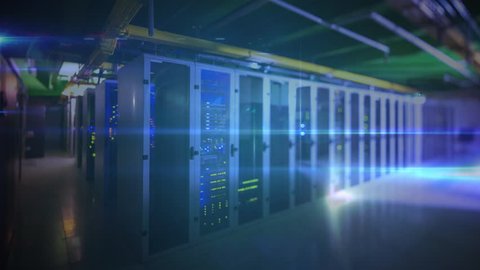 Blue Servers Room Network Illustration Links Stock Footage Video (100% ...