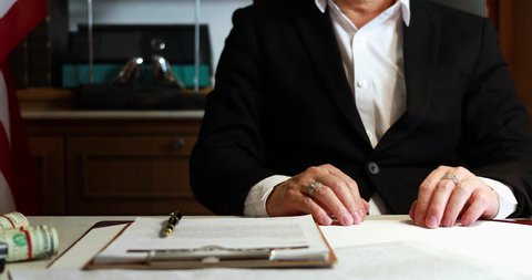 Business Owner Boss Sign Contract Concept Stock Footage Video (100% ...