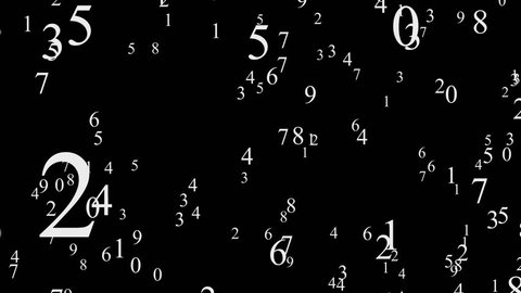 Numbers Animated Black Abstract Motion Background Stock Footage Video ...