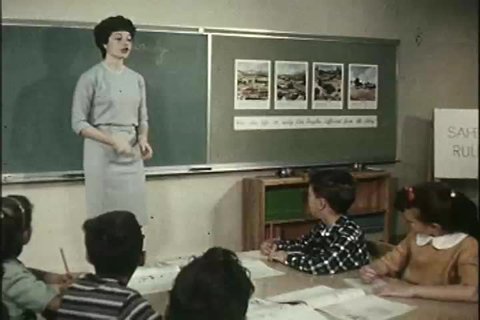 Circa 1960s Elementary School Children Class Stock Footage Video (100% ...