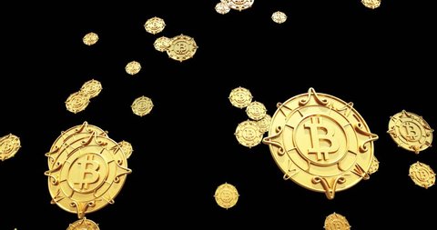 Bitcoins Falling 3d Animation 4k Stock Footage Video (100% Royalty-free ...