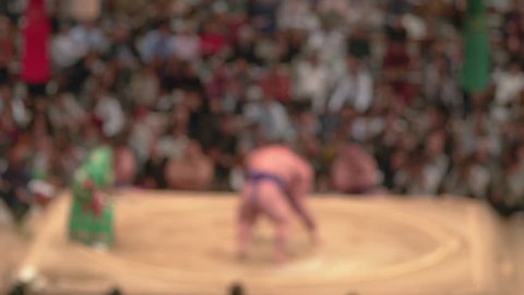 Two Sumos Famous Sumo Wrestlers Fight Stock Footage Video (100% Royalty ...