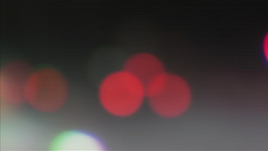 Dramatic Bokeh Interlaced Scanlines Retro Vhs: video stock (100% ...