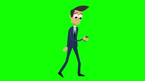 Businessman Impatient Waiting Cartoon Animation Element Stock Footage ...