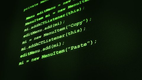 Simple Source Code Scrolling Text Animation Stock Footage Video (100% ...