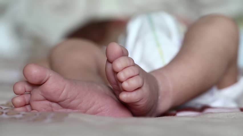 feet newborn baby funny little neonatal Stock Footage Video (100% ...