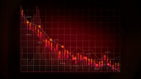 Animated Stock Market Charts Graphs Decrease Stock Footage Video (100% ...