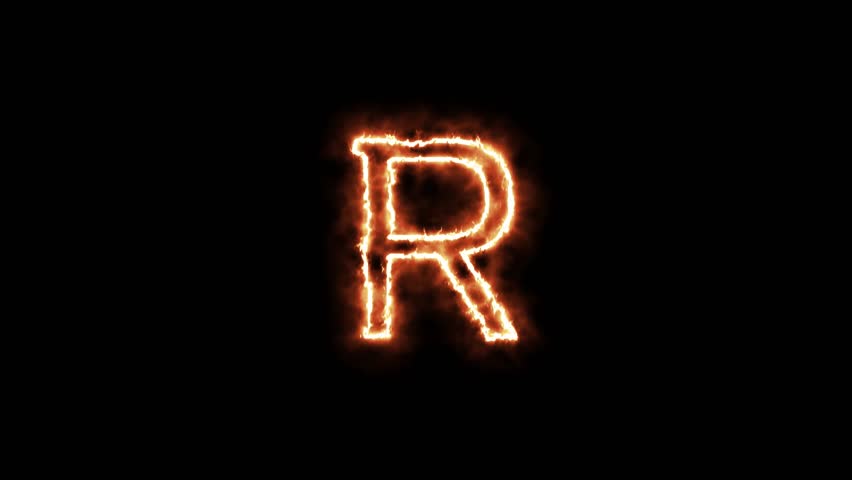 Burning Fire Alphabet Letter R Stock Footage Video (100% Royalty-free ...
