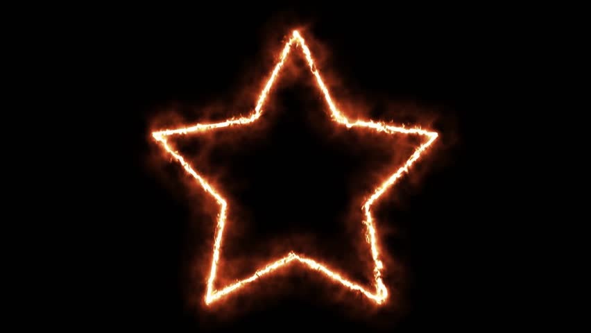 burning pentagram symbol on alpha channel Stock Footage Video (100% ...