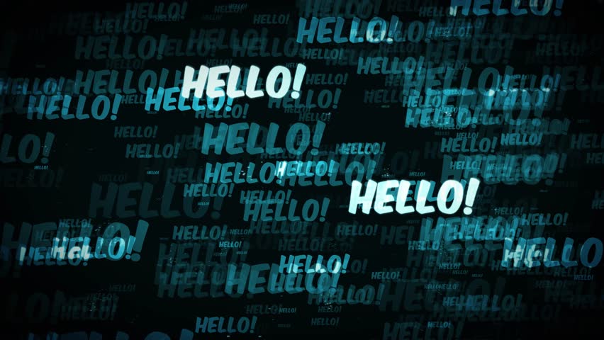 4k hello message background loop animation: วิดีโอสต็อก (ปลอดค่า ...