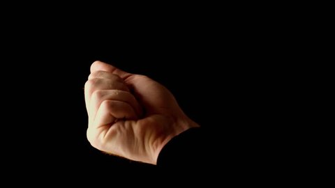 Male Hand Clenched Fist Rays Light Stock Footage Video (100% Royalty ...