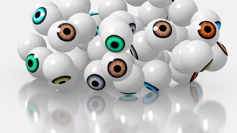 Simple 3d Eyes Cartoon Eyeballs Eyelids Stock Vector (Royalty Free ...