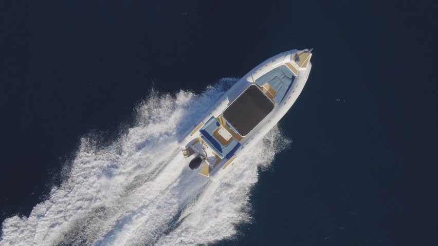 Overhead View of Rib Boat : vidéo de stock (100 % libre de droit ...